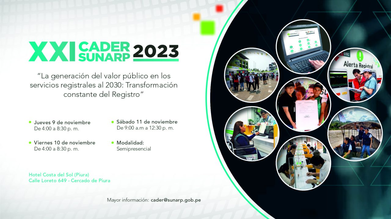XXI Cader Sunarp 2023 – Piura | CADER Sunarp